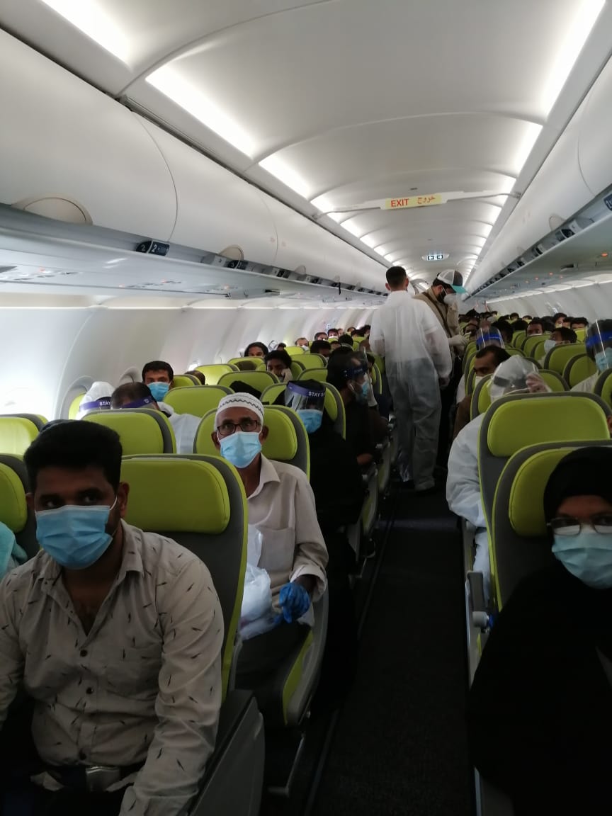 SalamAir’s first charter flight carrying 180 stranded passengers takes ...
