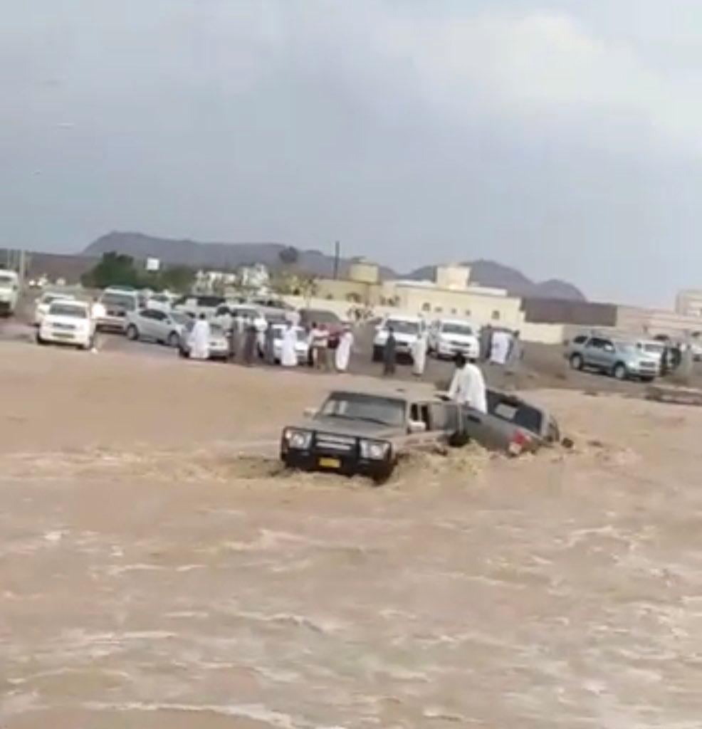 Motorist arrested for crossing flooded wadi in Oman - The Arabian ...