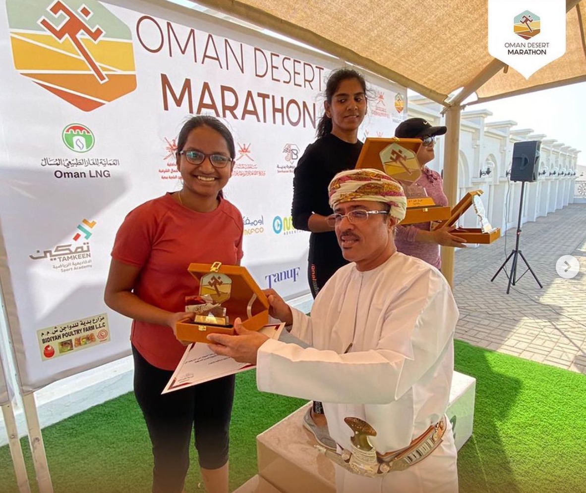 ISG student wins the third position in Oman Desert Marathon - The ...