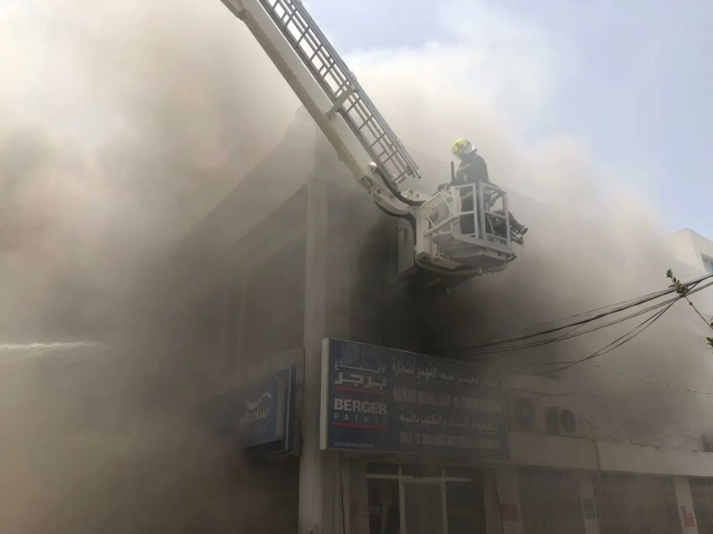 Fire breaks out in some shops in Oman - The Arabian Stories News