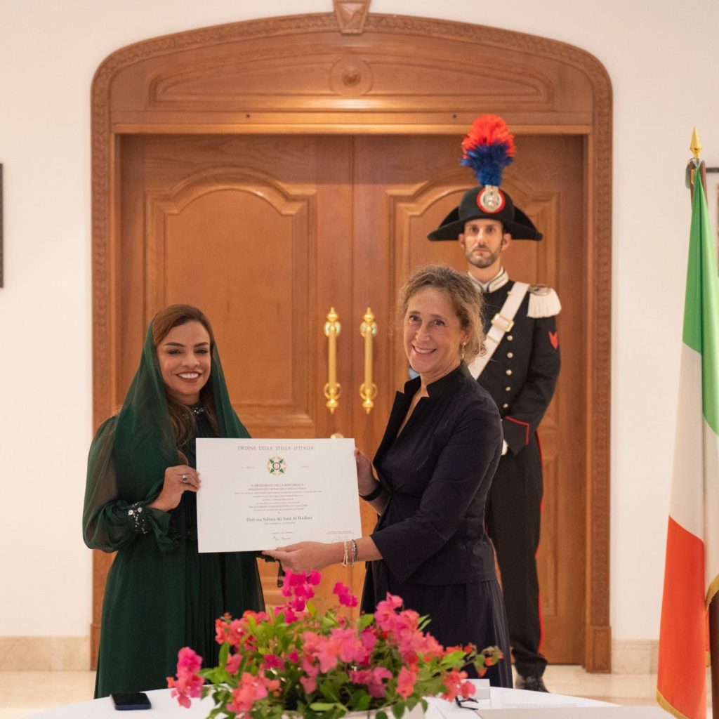 Oman’s Salma Ali Al Hashmi honored with ‘Knight of the Order of the ...