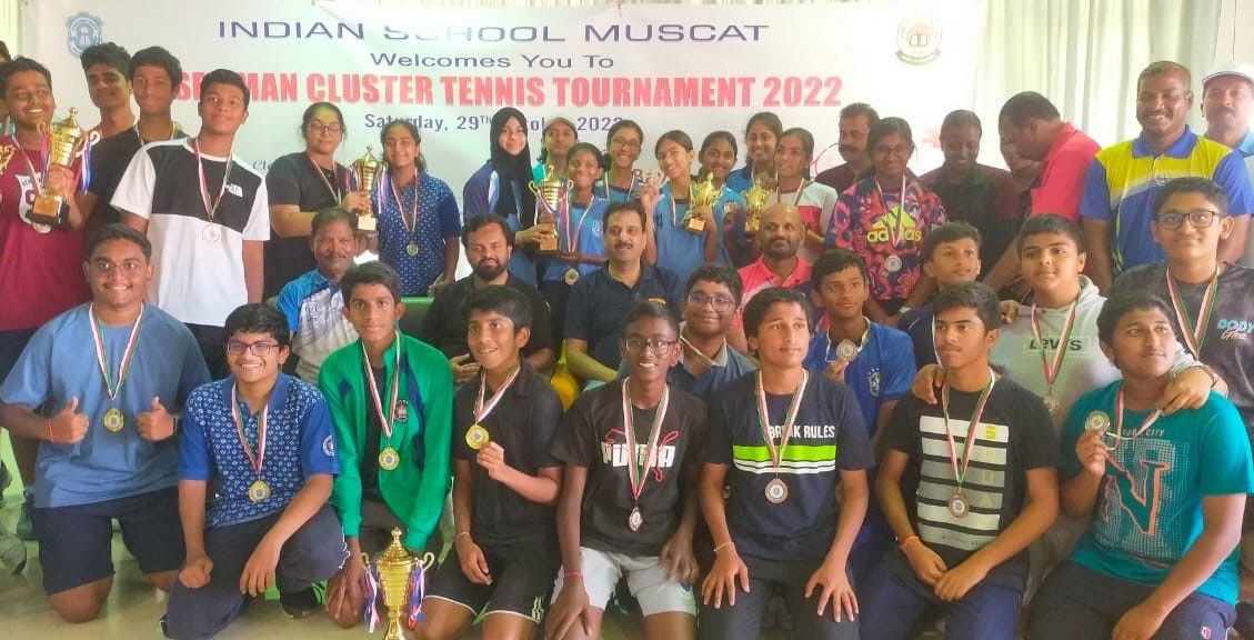 Indian School Muscat holds CBSE Oman Cluster Tennis Tournament 2022 ...