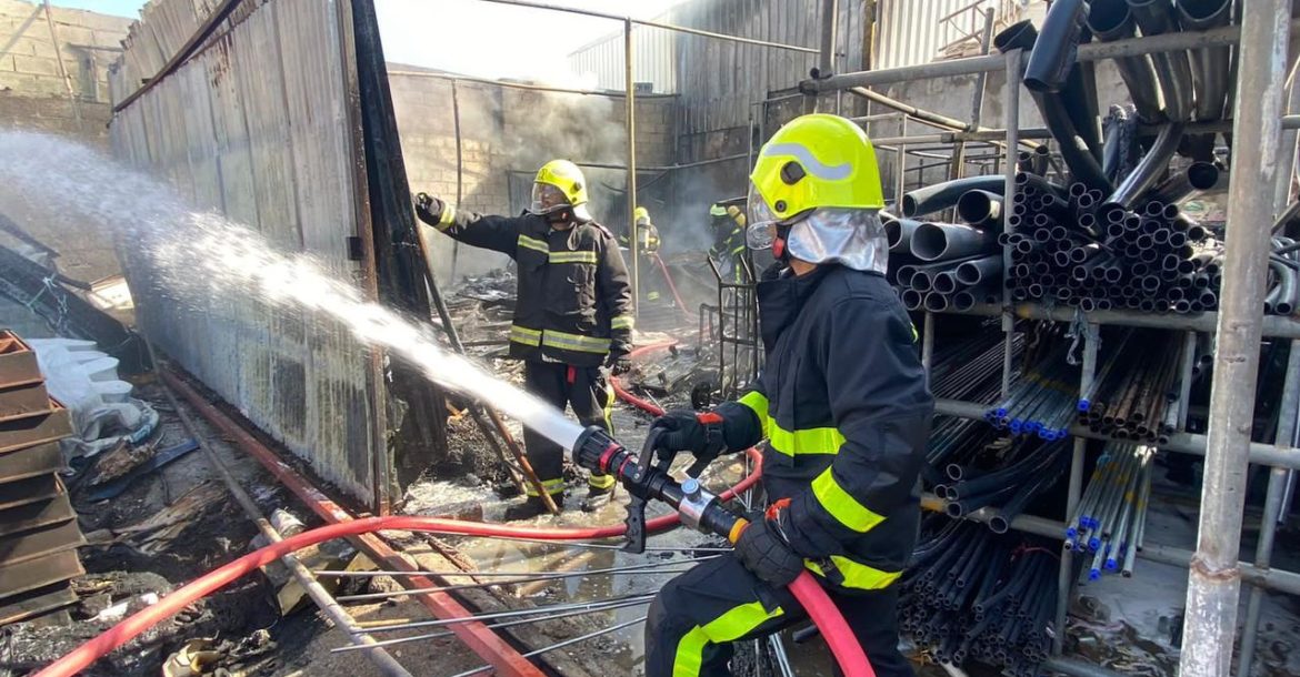 Building materials warehouse in Muscat catches fire - The Arabian ...