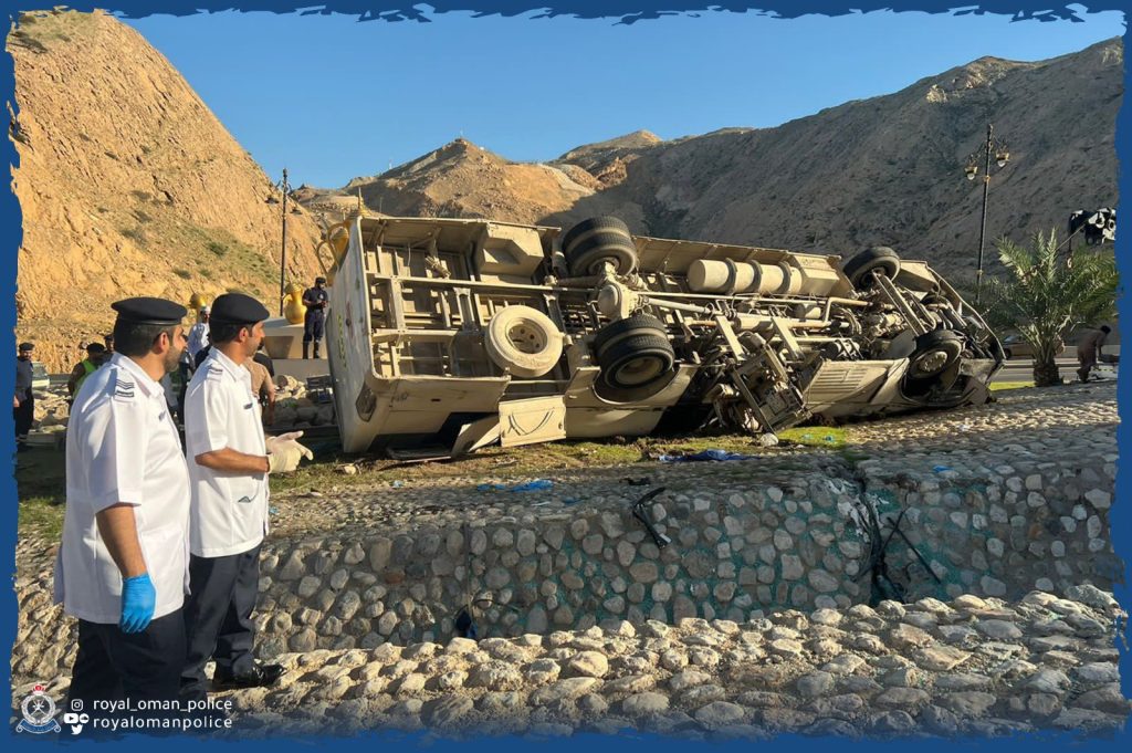Four dead, several injured as bus carrying 53 people crashes in Muscat ...