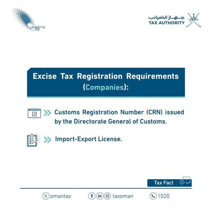 Here’s how to register for Excise Tax in Oman - The Arabian Stories News