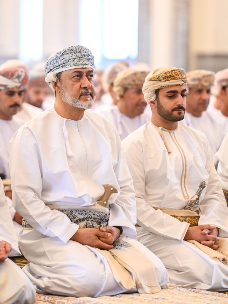 Photos: His Majesty Sultan Haitham performs Eid prayers - The Arabian ...