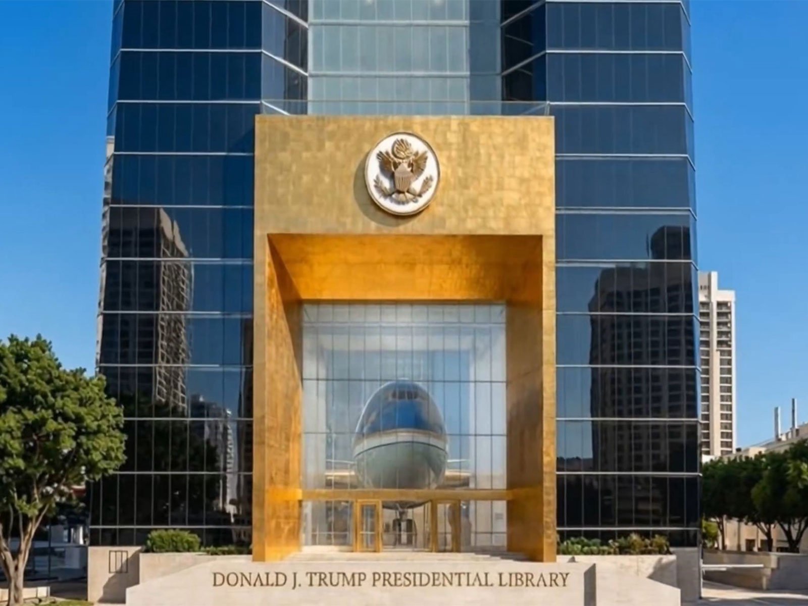Eric Trump unveils first look of "Donald J Trump Presidential Library ...