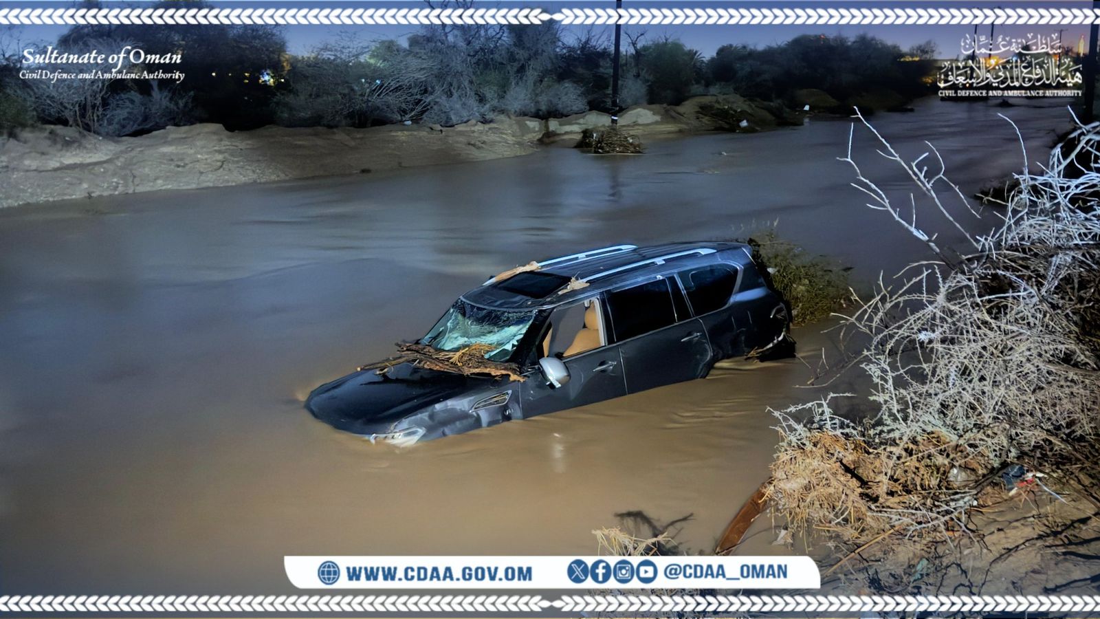 Oman weather update: Two dead, one missing after vehicle swept into ...